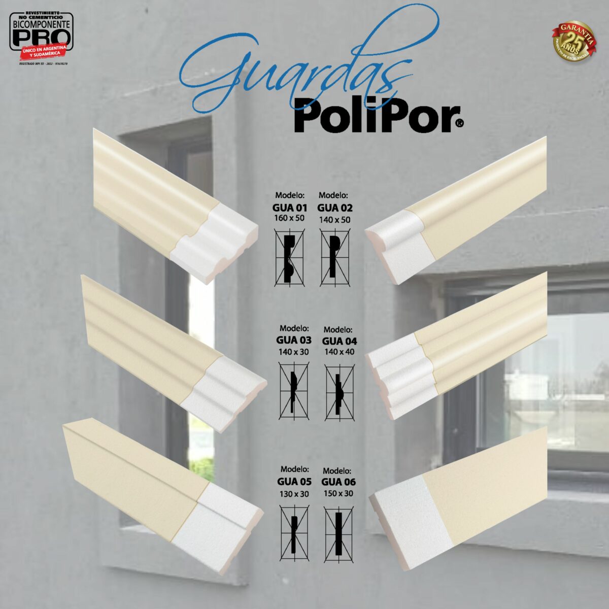 Guardas y Cornisas – Molduras Exterior – Polipor